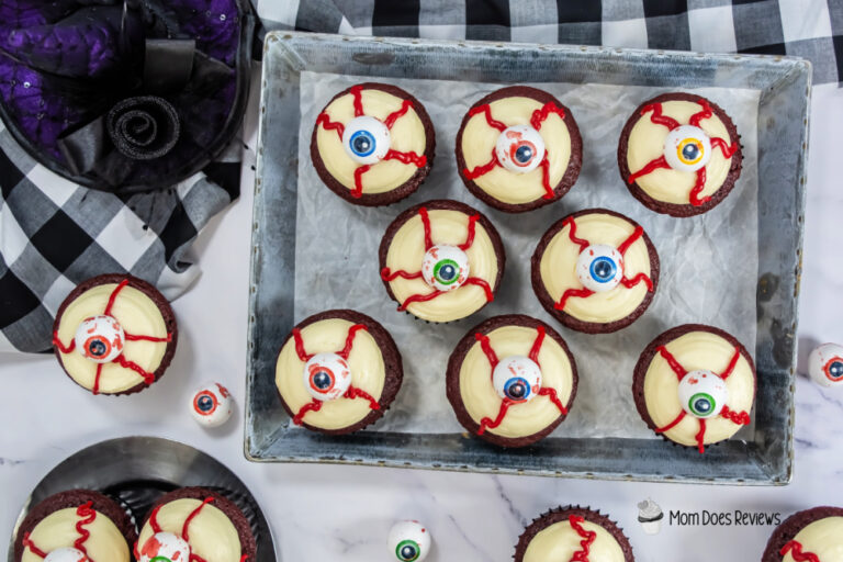 Make Creepy Eyeball Cupcakes for Halloween - Mom Does Reviews