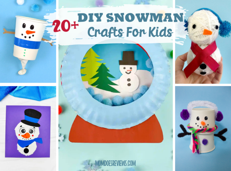 20 DIY Snowman Crafts For Kids - Mom Does Reviews