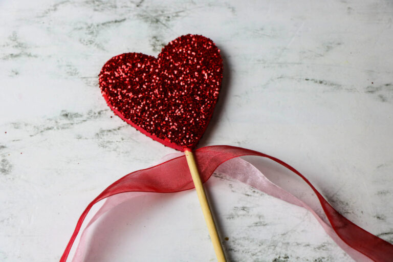 Make Your Own Sparkling Heart Wands - Mom Does Reviews
