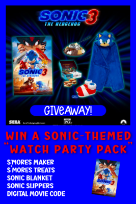 Sonic 3 Watch Party Pack Giveaway #SonicMovie3 - Mom Does Reviews