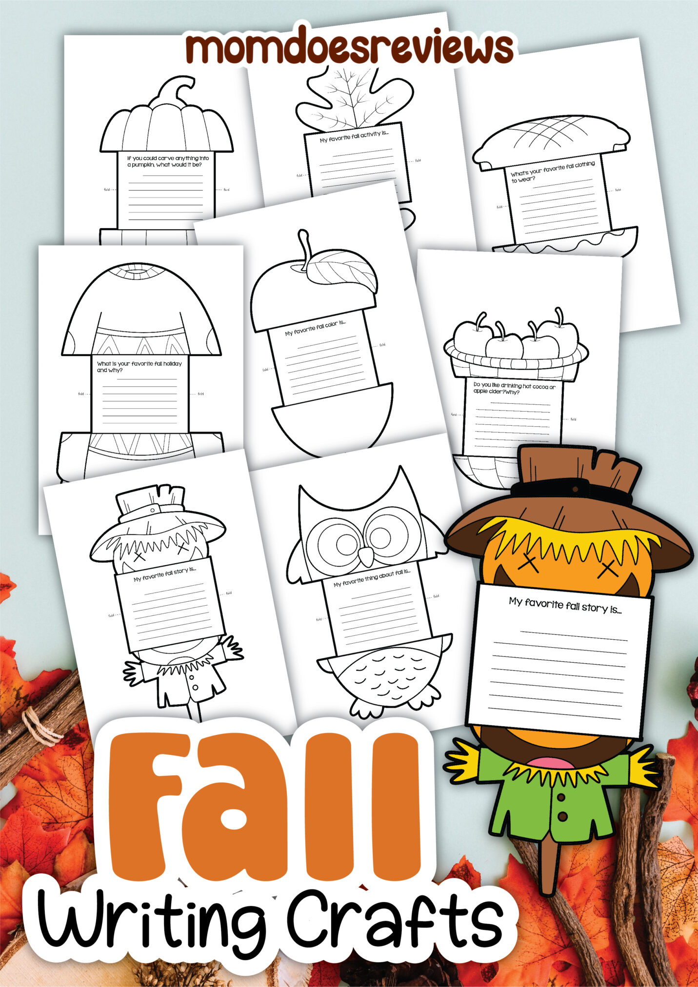 Celebrate Autumn with These Free Printable Fall Writing Crafts - Mom ...