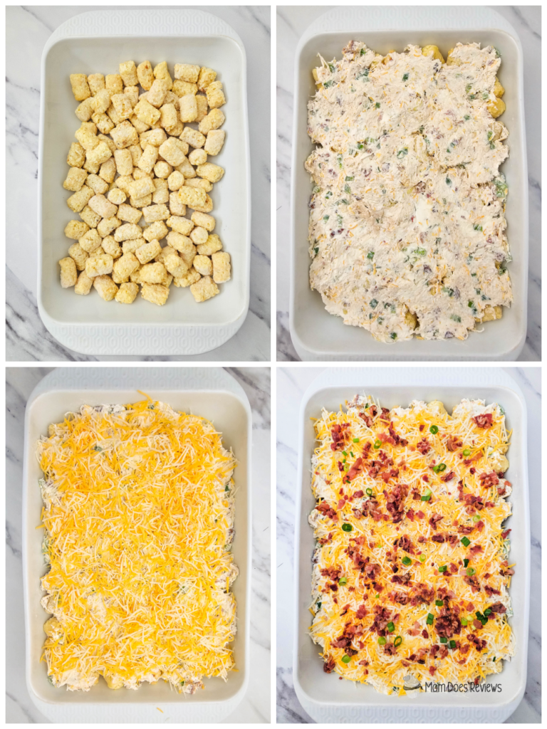 Cracked Out Chicken Tater Tot Casserole - Mom Does Reviews