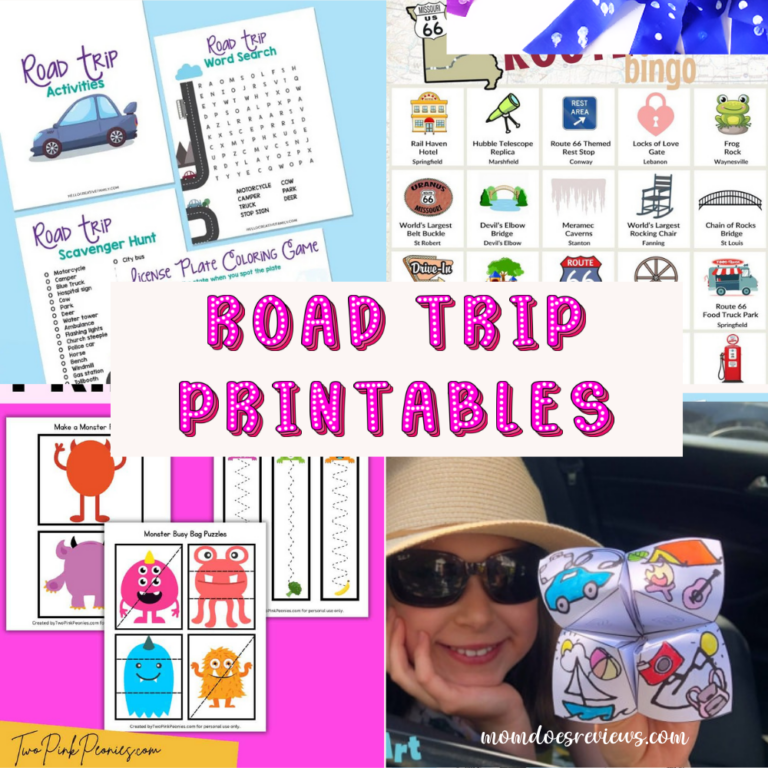 10+ Road Trip Printables for Kids - Mom Does Reviews