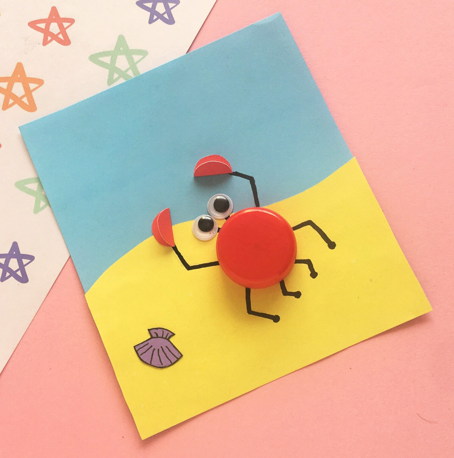 Bottle Cap Crab Craft for Kids - Mom Does Reviews