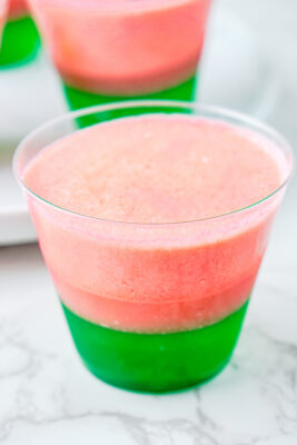 Watermelon Jello Magic Cups Recipe - Mom Does Reviews