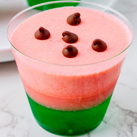 Watermelon Jello Magic Cups Recipe - Mom Does Reviews