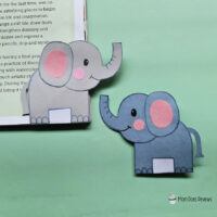 Papercraft Elephant Corner Bookmark - Mom Does Reviews