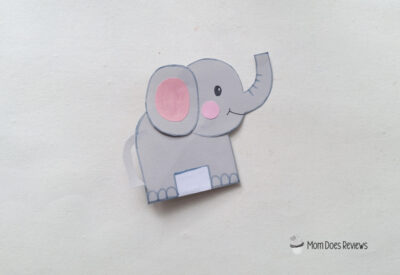 Papercraft Elephant Corner Bookmark - Mom Does Reviews