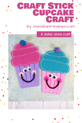 Dollar Store Craft Stick Cupcake Craft Tutorial - Mom Does Reviews