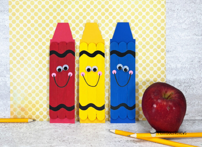 Dollar Store Craft Stick Crayons Tutorial - Mom Does Reviews