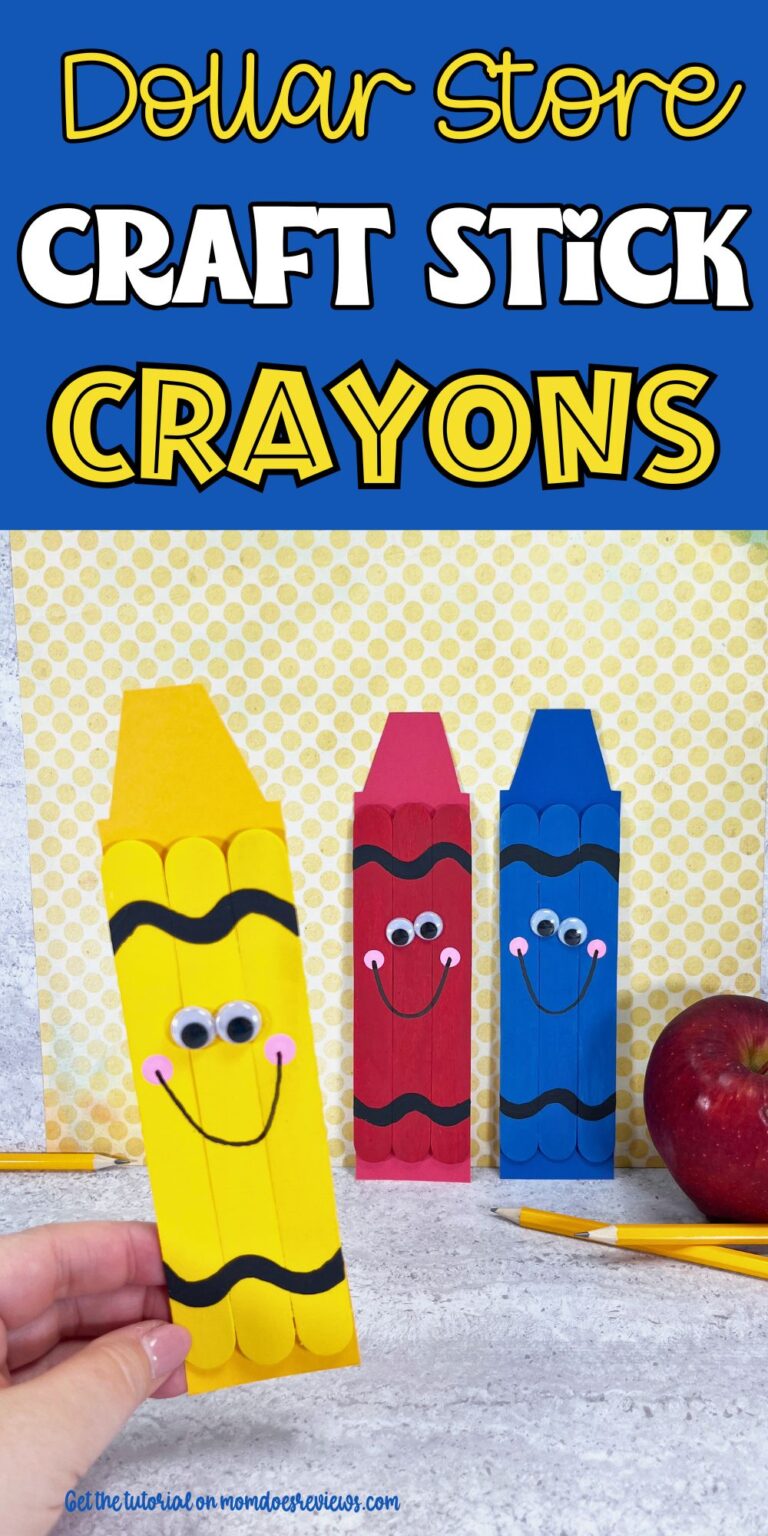 Dollar Store Craft Stick Crayons Tutorial - Mom Does Reviews