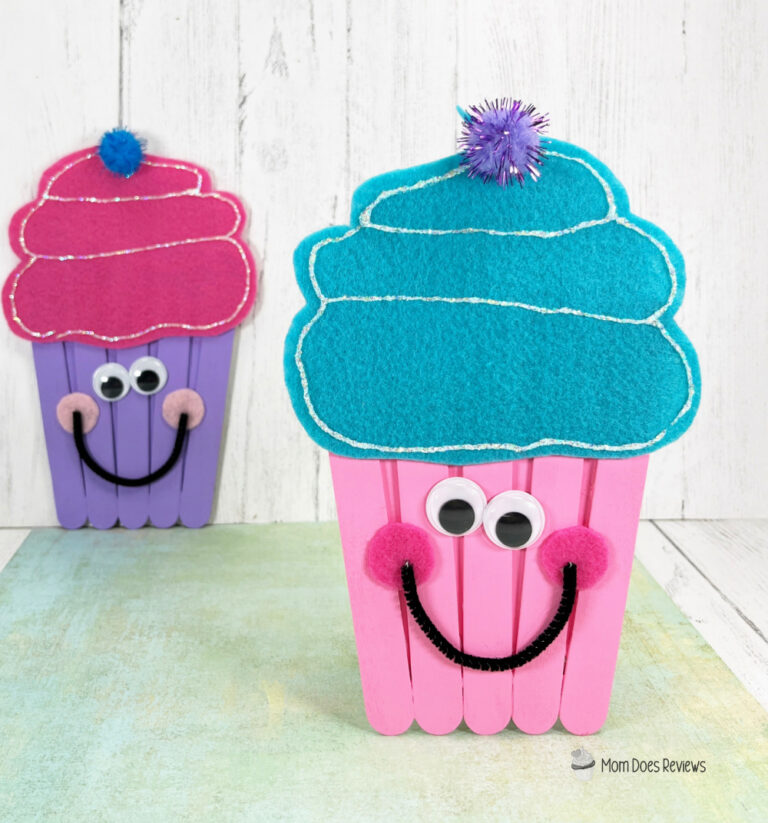 Dollar Store Craft Stick Cupcake Craft Tutorial - Mom Does Reviews