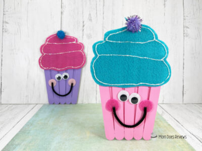 Dollar Store Craft Stick Cupcake Craft Tutorial - Mom Does Reviews
