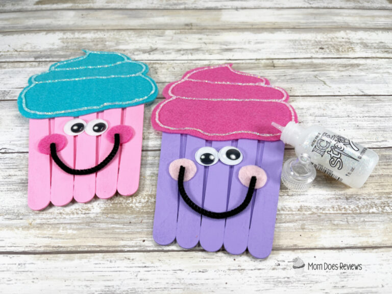 Dollar Store Craft Stick Cupcake Craft Tutorial - Mom Does Reviews