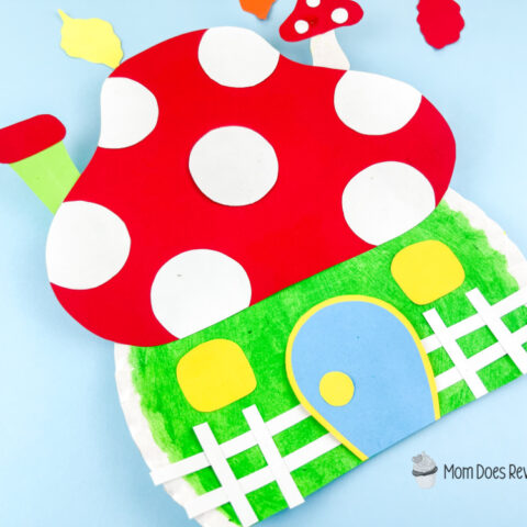 Mushroom Fairy House Tutorial- Paper Craft for Kids - Mom Does Reviews
