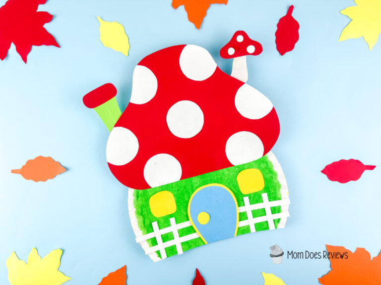 Mushroom Fairy House Tutorial- Paper Craft for Kids - Mom Does Reviews