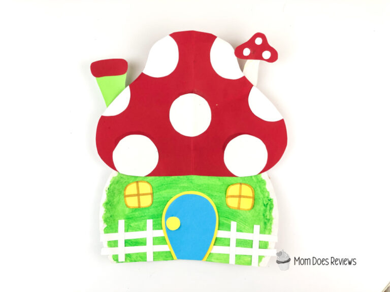 Mushroom Fairy House Tutorial- Paper Craft for Kids - Mom Does Reviews