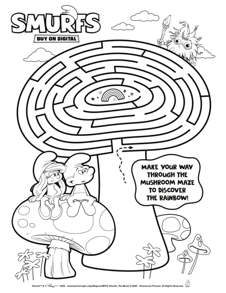 Free Smurfs Activity Sheets | Printable Coloring & Games for Kids # ...