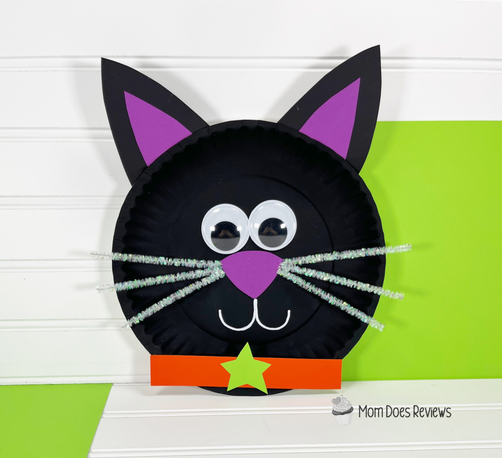 Paper Plate Black Cat Craft - Mom Does Reviews