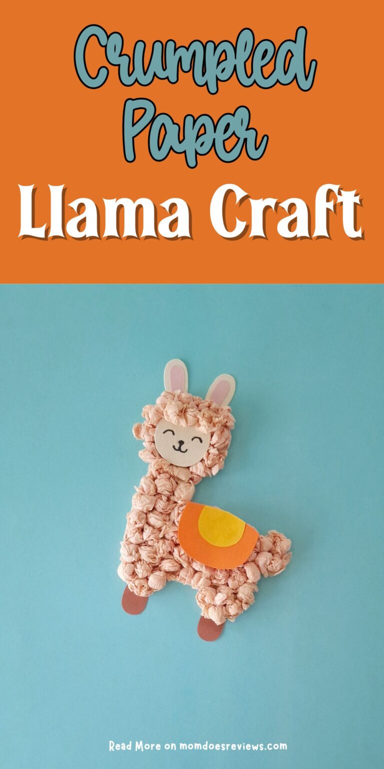 Crumpled Paper Llama Craft - Mom Does Reviews