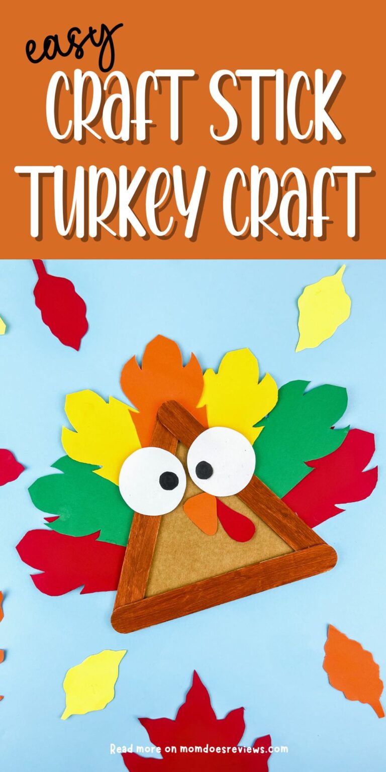 Easy Craft Stick Turkey Craft for Kids - Mom Does Reviews
