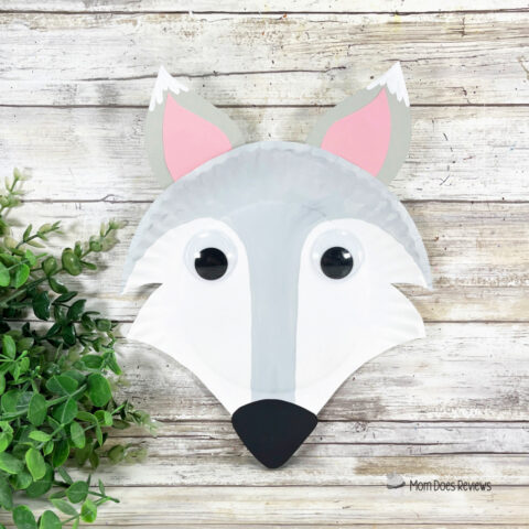 Paper Plate Arctic Fox Craft - Mom Does Reviews