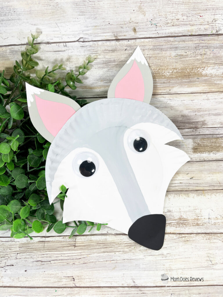 Paper Plate Arctic Fox Craft - Mom Does Reviews
