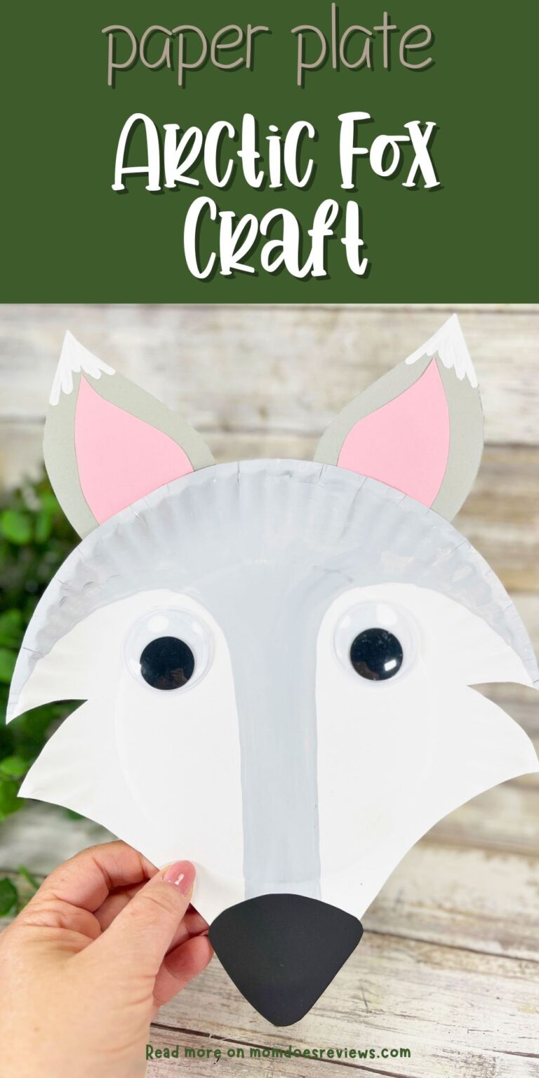 Paper Plate Arctic Fox Craft - Mom Does Reviews
