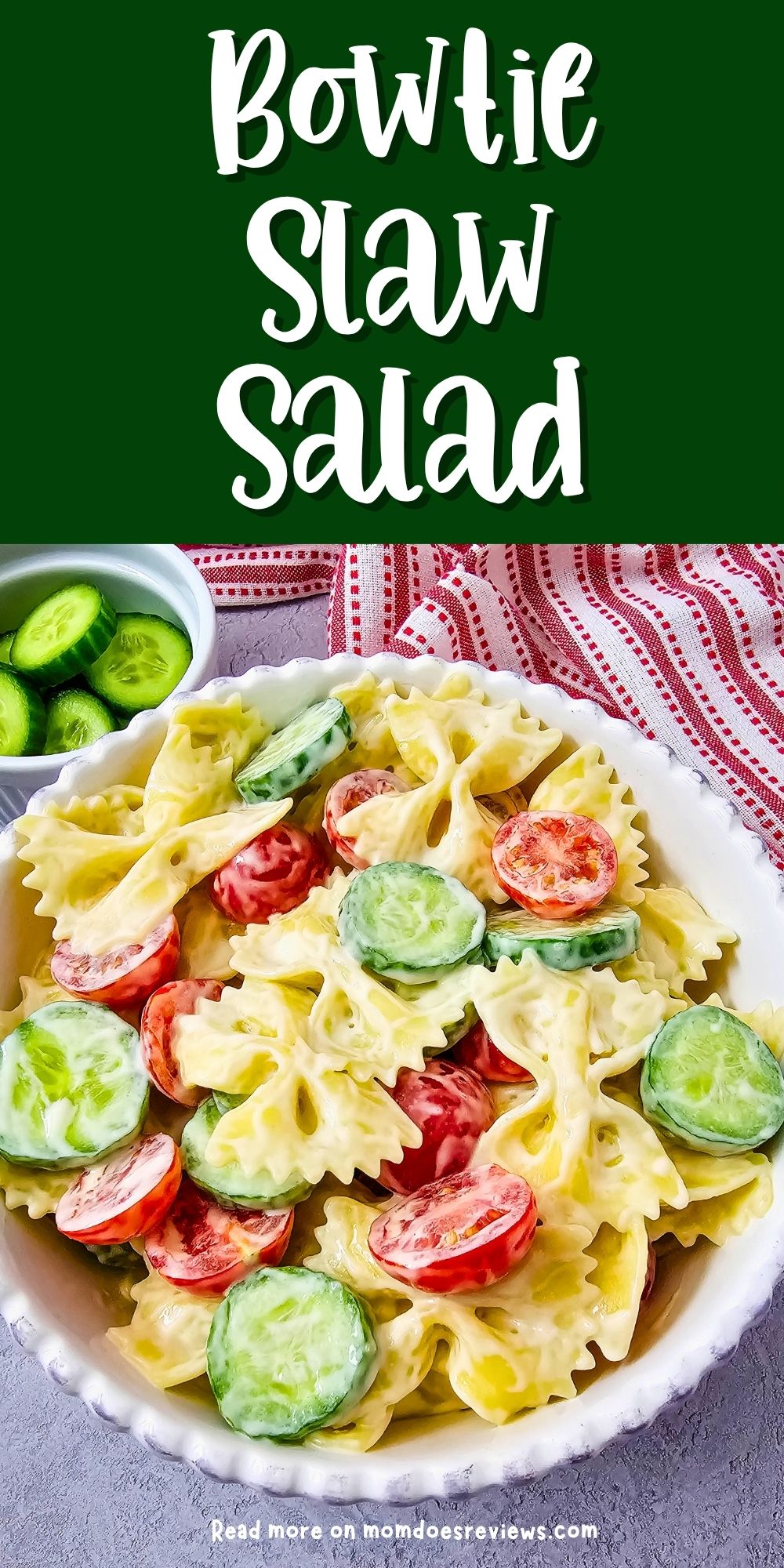 4-Ingredient Bowtie Slaw Salad - Mom Does Reviews